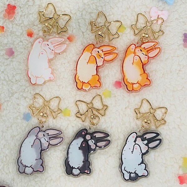 Bunny Keychain - Etsy