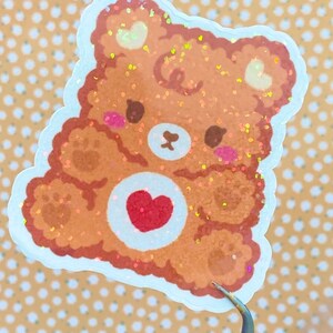 Gummy Teddy Bear Glitter Vinyl Sticker - Etsy