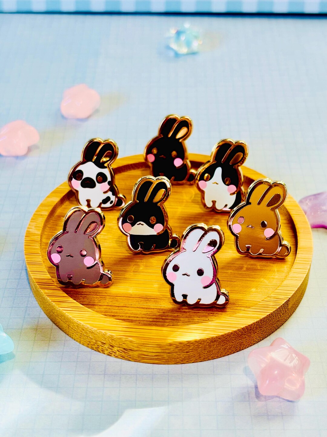 Mini Bunny Pins - Etsy