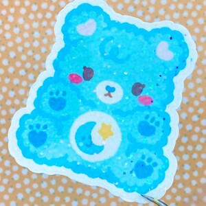 Gummy Teddy Bear Glitter Vinyl Sticker - Etsy