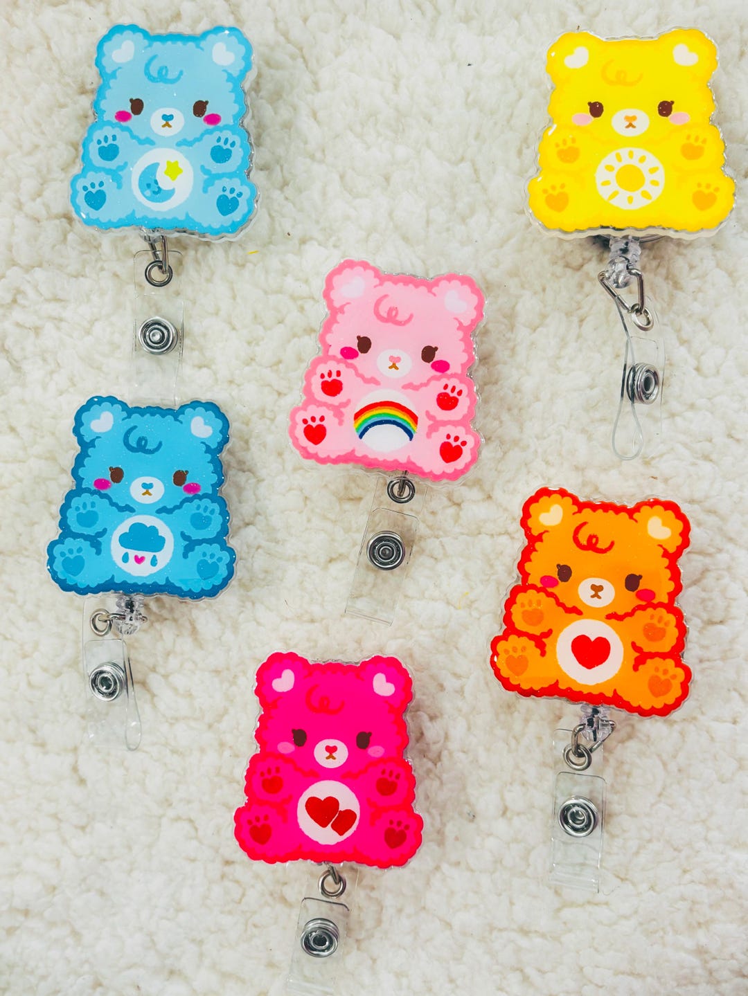 Gummy Teddy Bear Badge Reel - Etsy