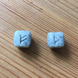 Small Rune Block Beads - Etsy