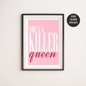Killer Queen A4/A3 Queen Lyric Poster Wall Art Minimalist Print - Etsy
