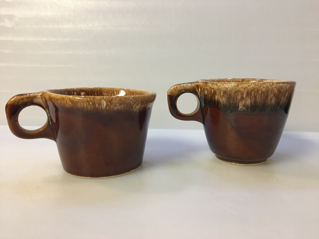 Small Hull Brown Drip Coffee Cup, Oven Proof USA, Crestone - Etsy