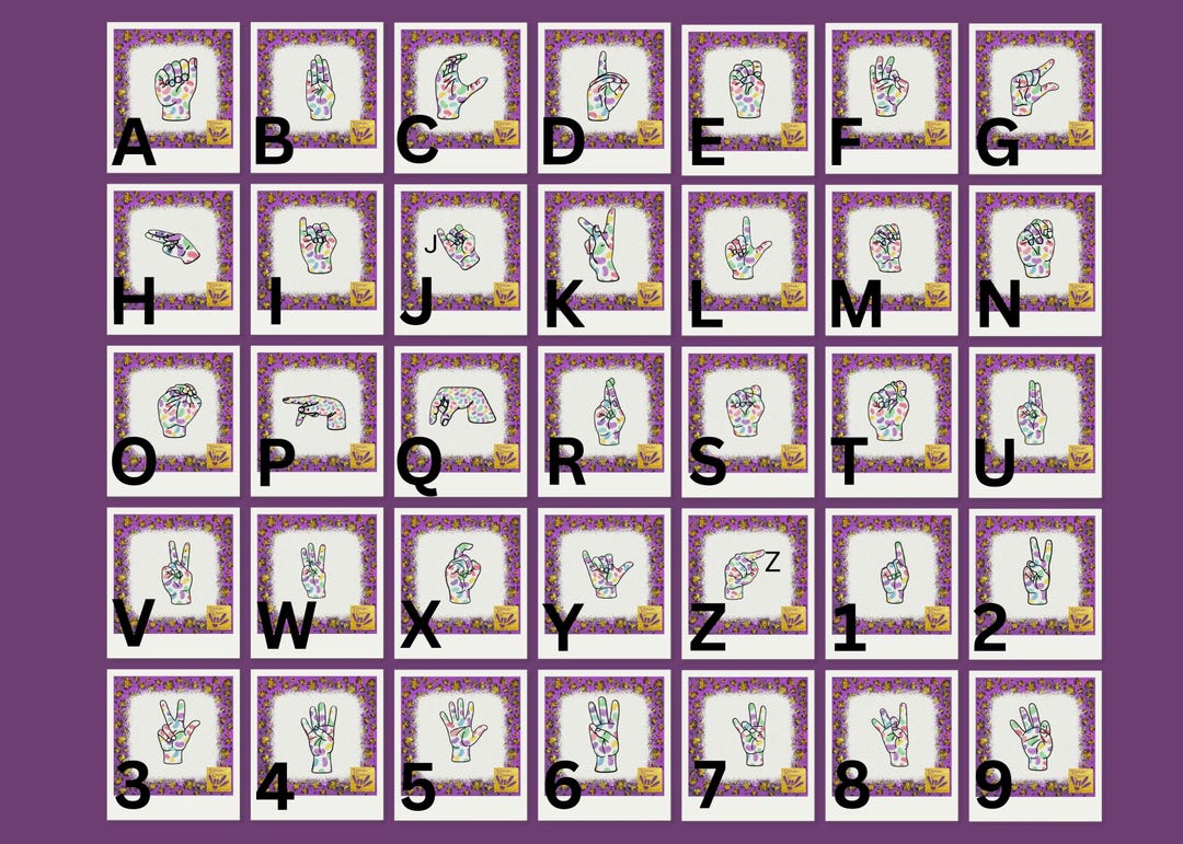 Jelly Beans ASL Alphabet and Numbers Clip Art Set - Etsy