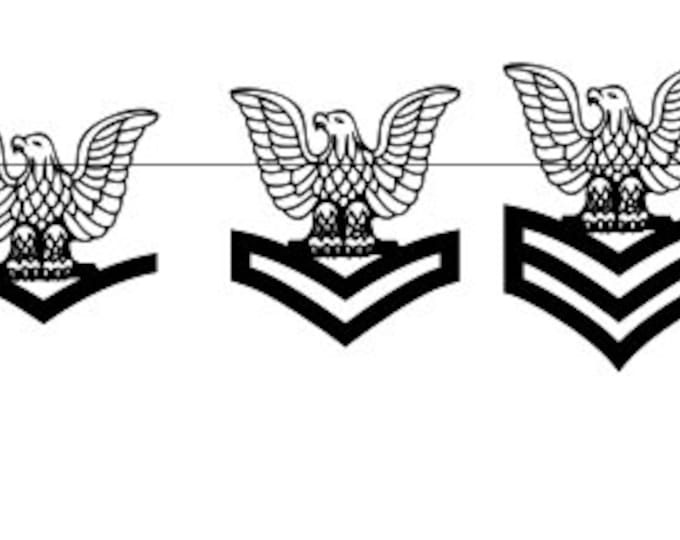 Navy PO1 PO2 PO3 Collar Device SVG - Etsy