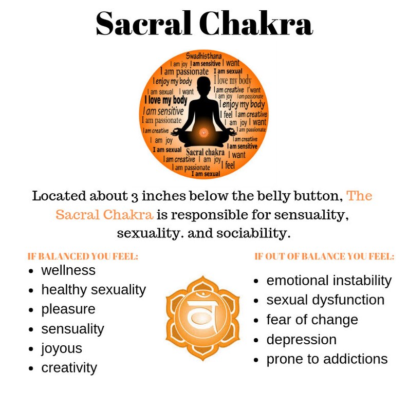 Sacral Chakra Balancing Oil With Carnelian and Pure Essential - Etsy