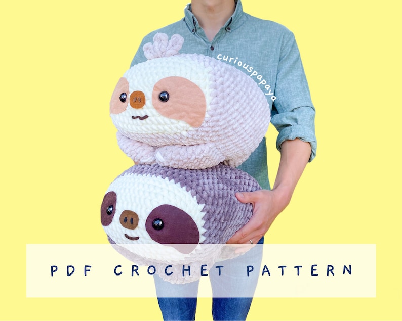 Giant Sloth Crochet Pattern - Etsy