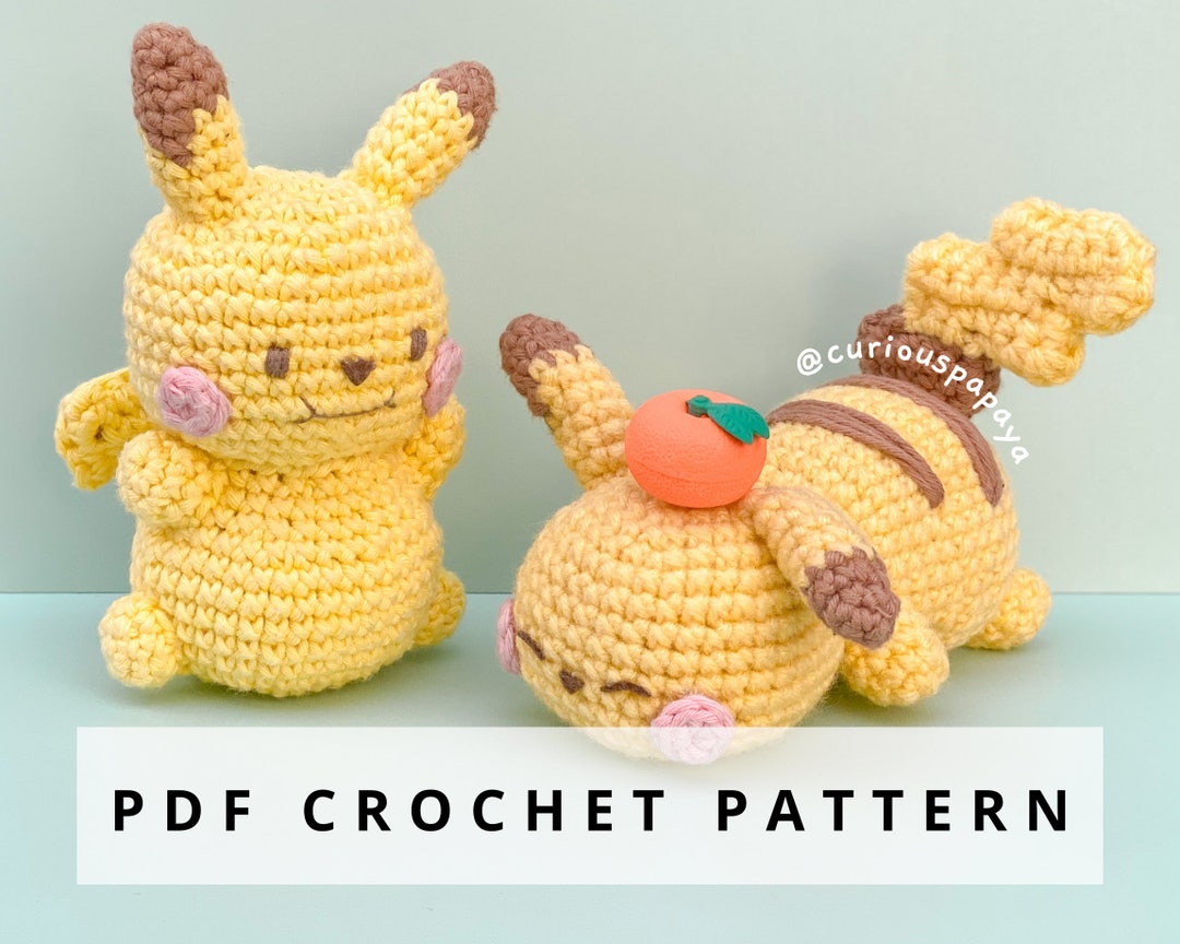 Patrón de ganchillo Pikachu Pikachub - Etsy México