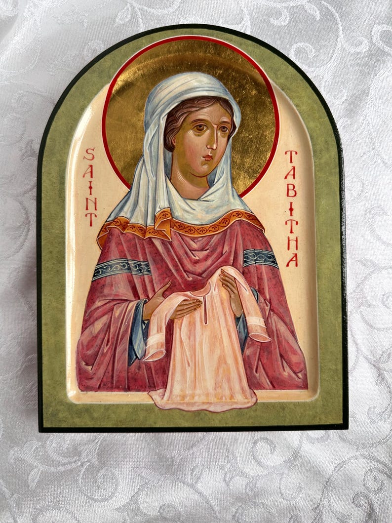 Saint Tabitha. Dorcas - Hand Painted Icon Christian Art - Etsy