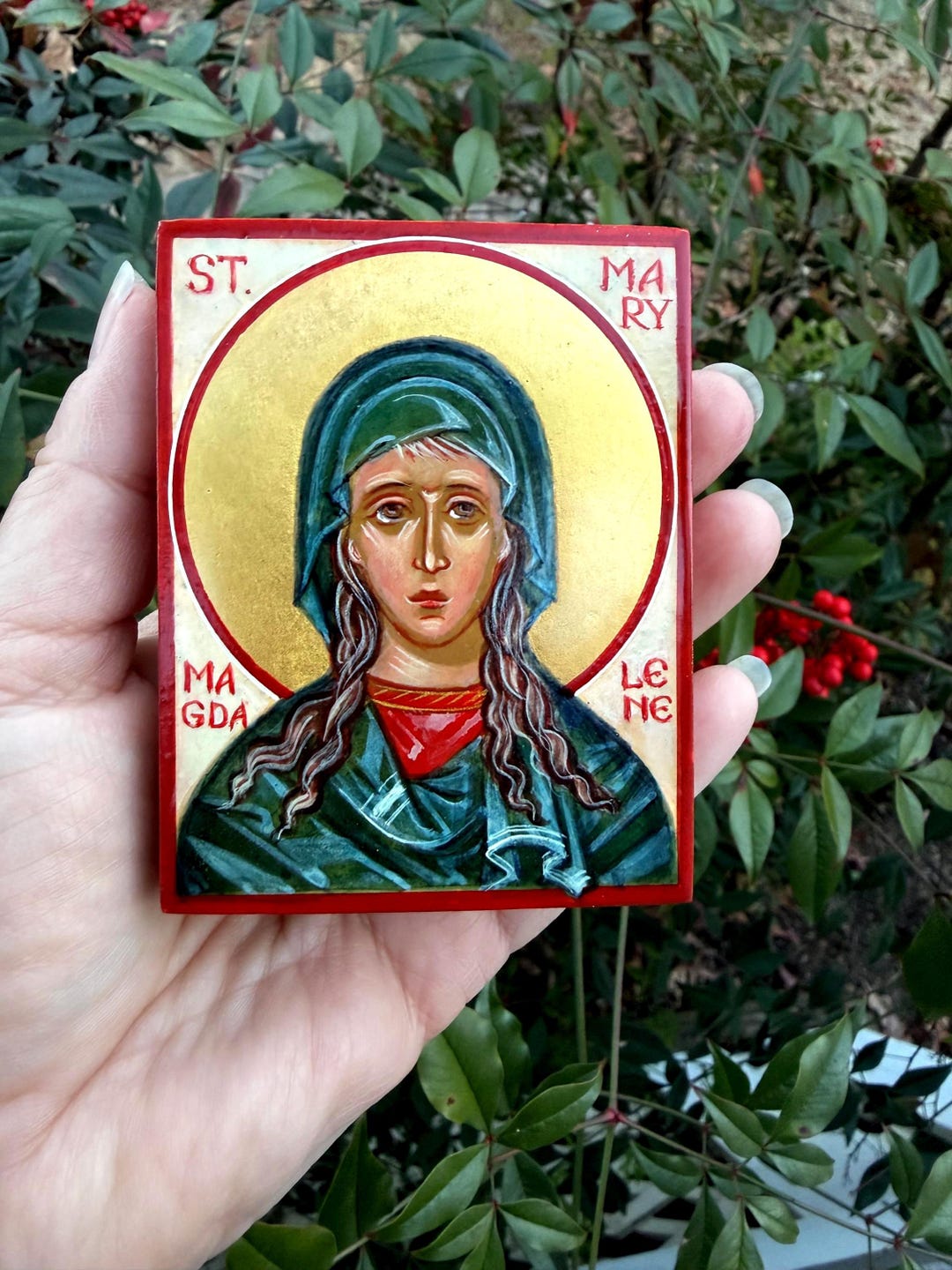 Mary Magdalene - Hand Painted Icon Christian Art - Etsy