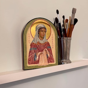 Saint Tabitha. Dorcas - Hand Painted Icon Christian Art - Etsy