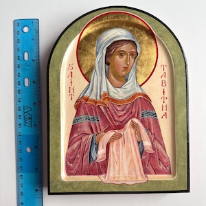 Saint Tabitha. Dorcas - Hand Painted Icon Christian Art - Etsy