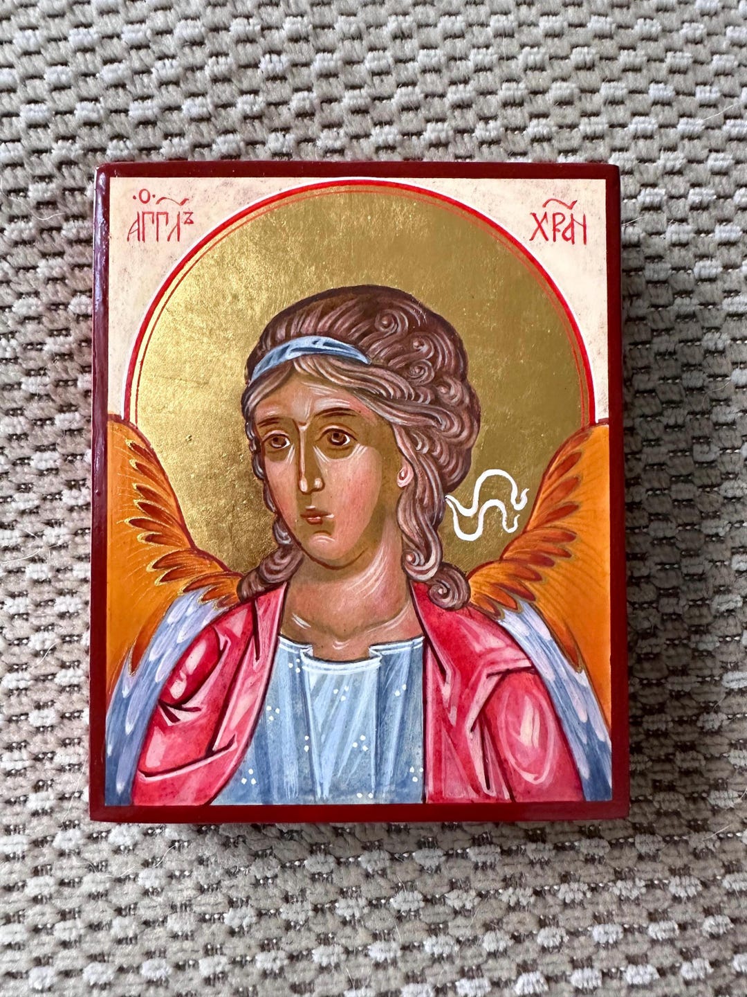 Guardian Angel - Hand Painted Icon Christian Art - Etsy