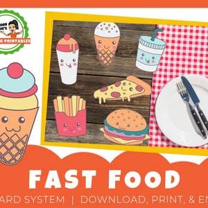 Fast Food Printable Reward Incentive System for ESL Online - Etsy