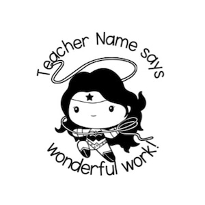 Personalised DC Superhero Teacher Merit Stamps - Etsy