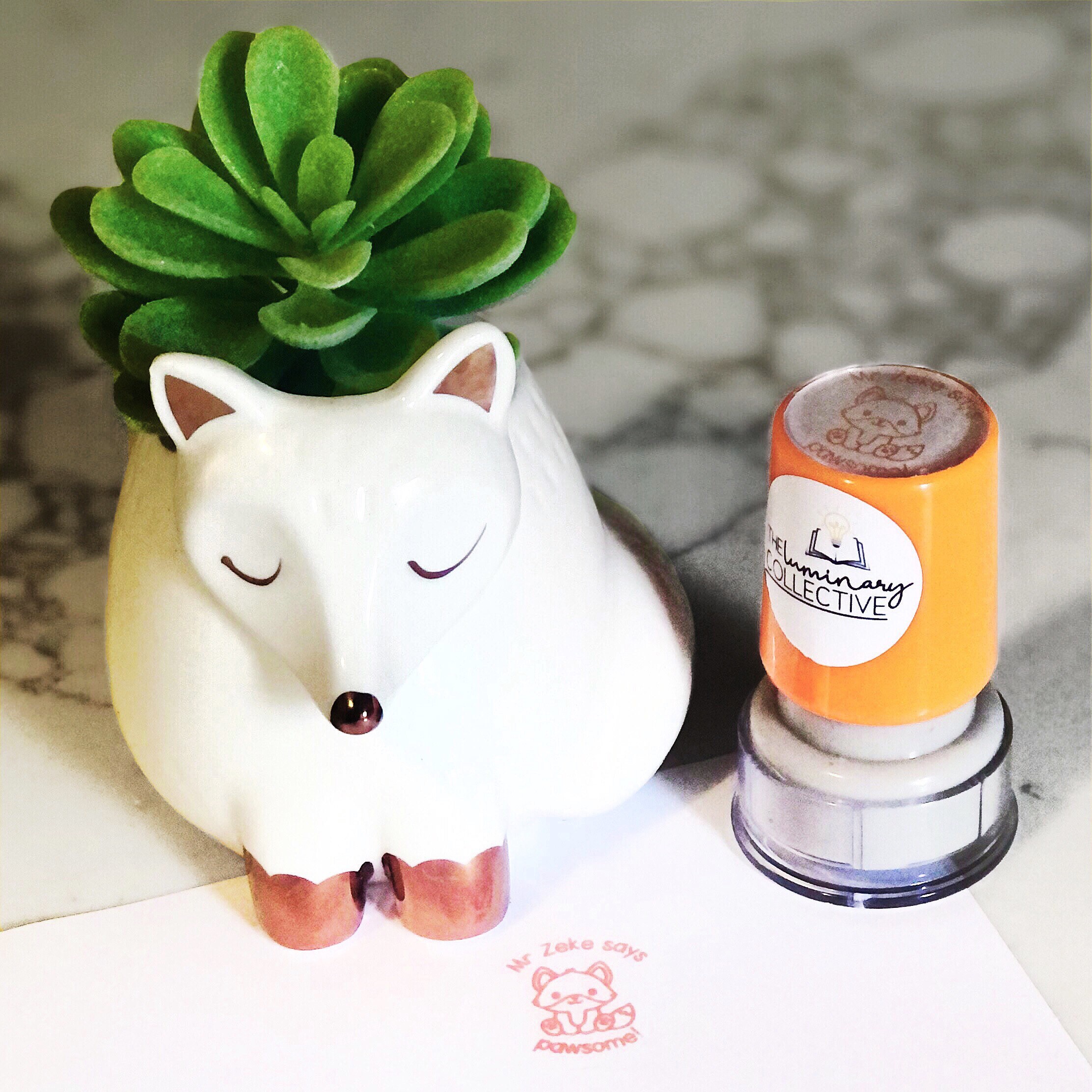 Personalised Fox Teacher Merit Stamps - Etsy