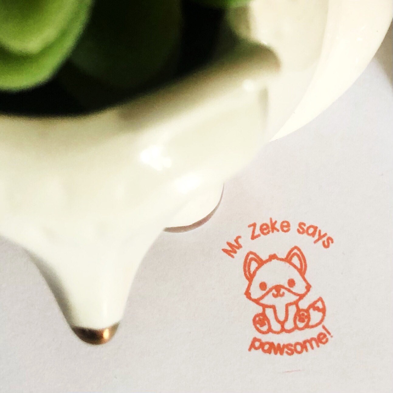 Personalised Fox Teacher Merit Stamps - Etsy