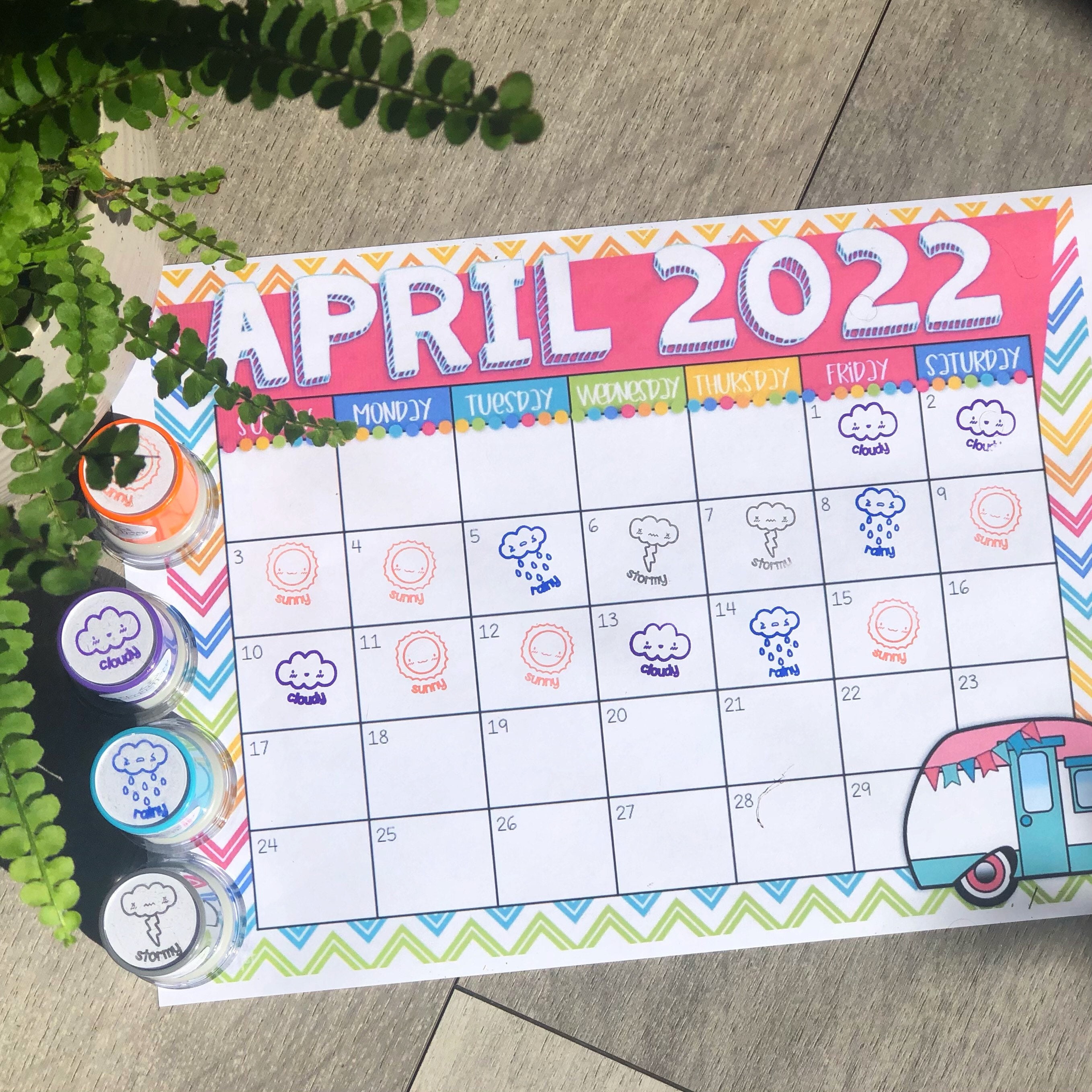 Weather Stamps for Classroom Calendar - Etsy