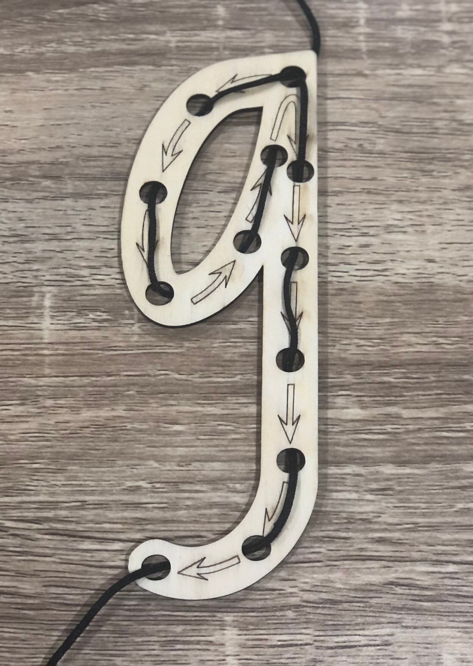 Wooden Alphabet Letters Threading Shapes - Etsy Australia