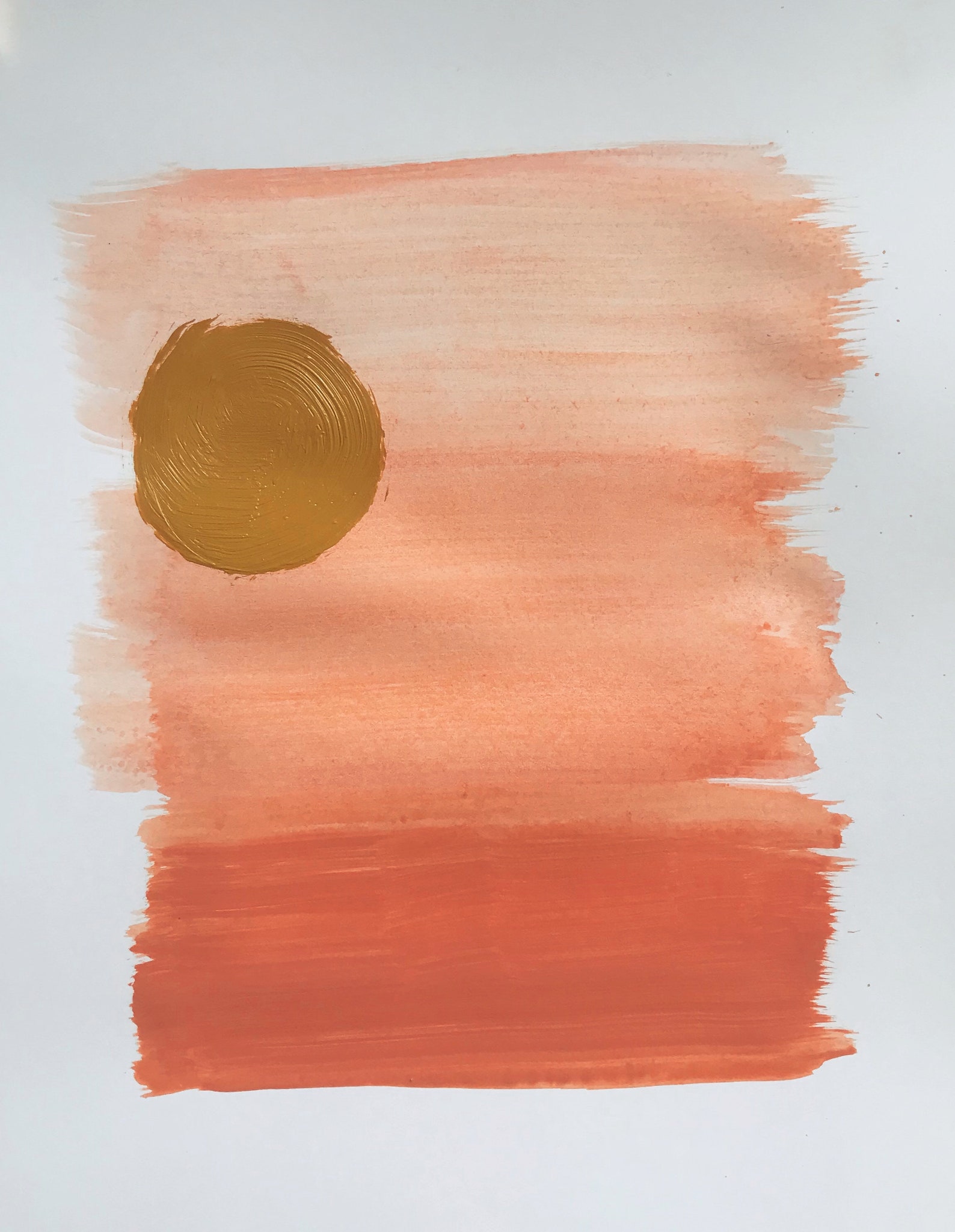 Sunset Neutral Boho Minimal Rainbow Sun Painting Print - Etsy