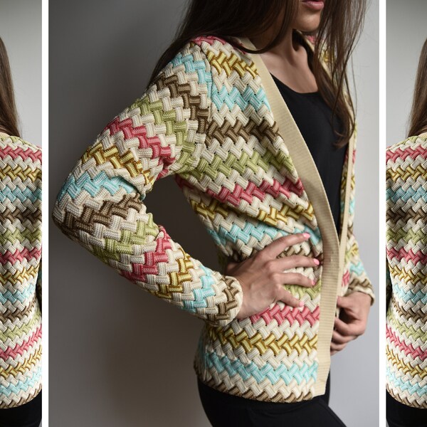 Colorful Cardigan - Etsy