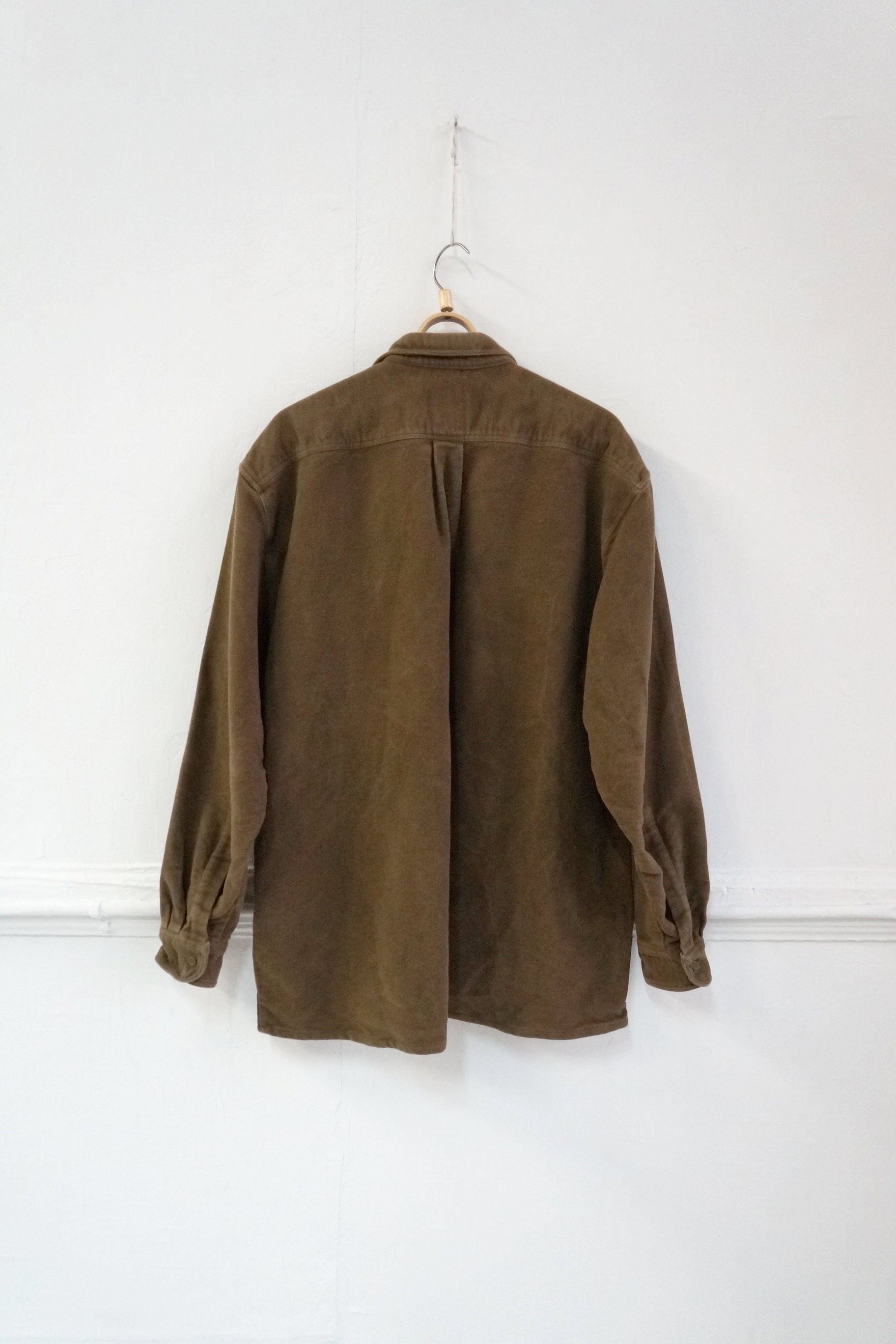 Vintage Ratcatcher Shirt Soft Cotton Shirt Khaki Long Sleeve Shirt XL ...
