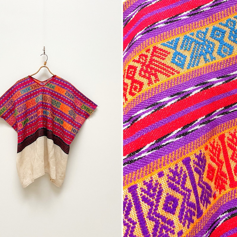 Huipil Poncho - Etsy