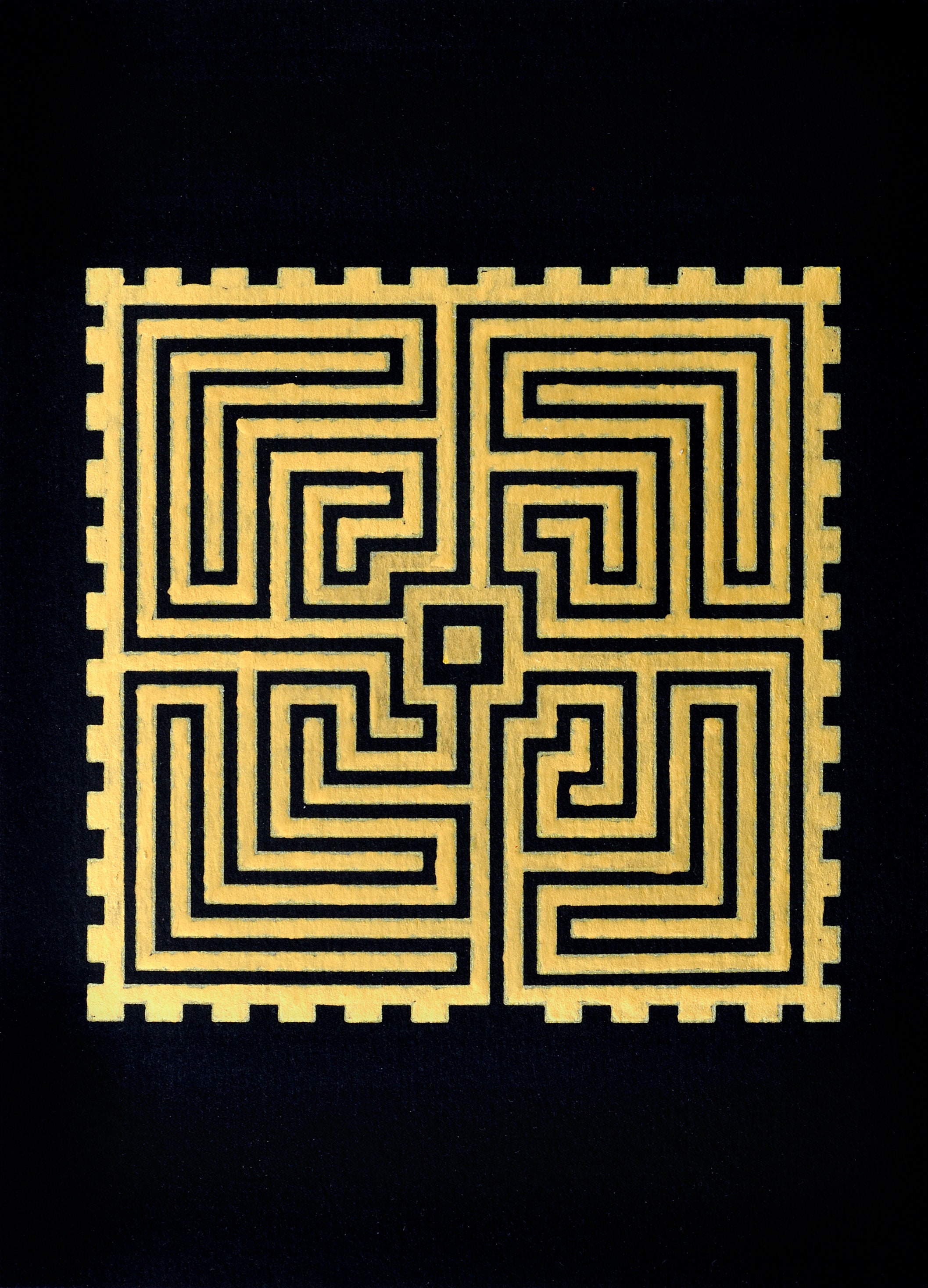 Original Labyrinth des Minotaurus dekorative Kunst - Etsy.de