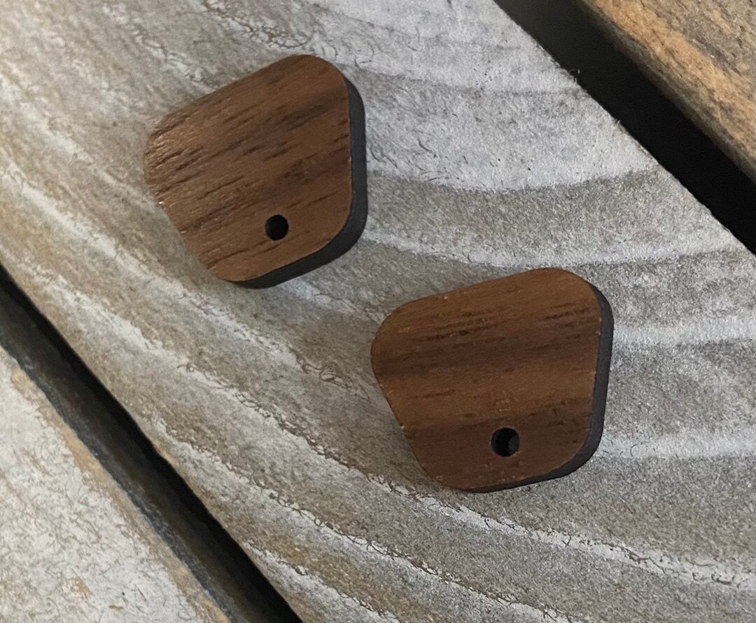 50 - Rounded Short Trapezoid Shaped Wooden Jewelry Connectors, Finished ...