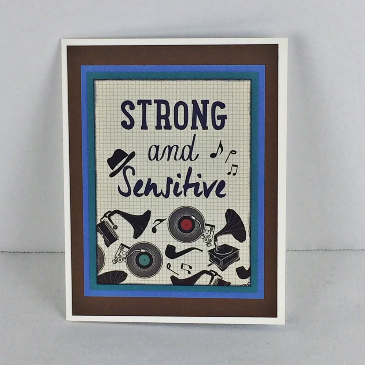 HANDMADE Thank You Card, Masculine Note Card, Masculine Card, Hello ...