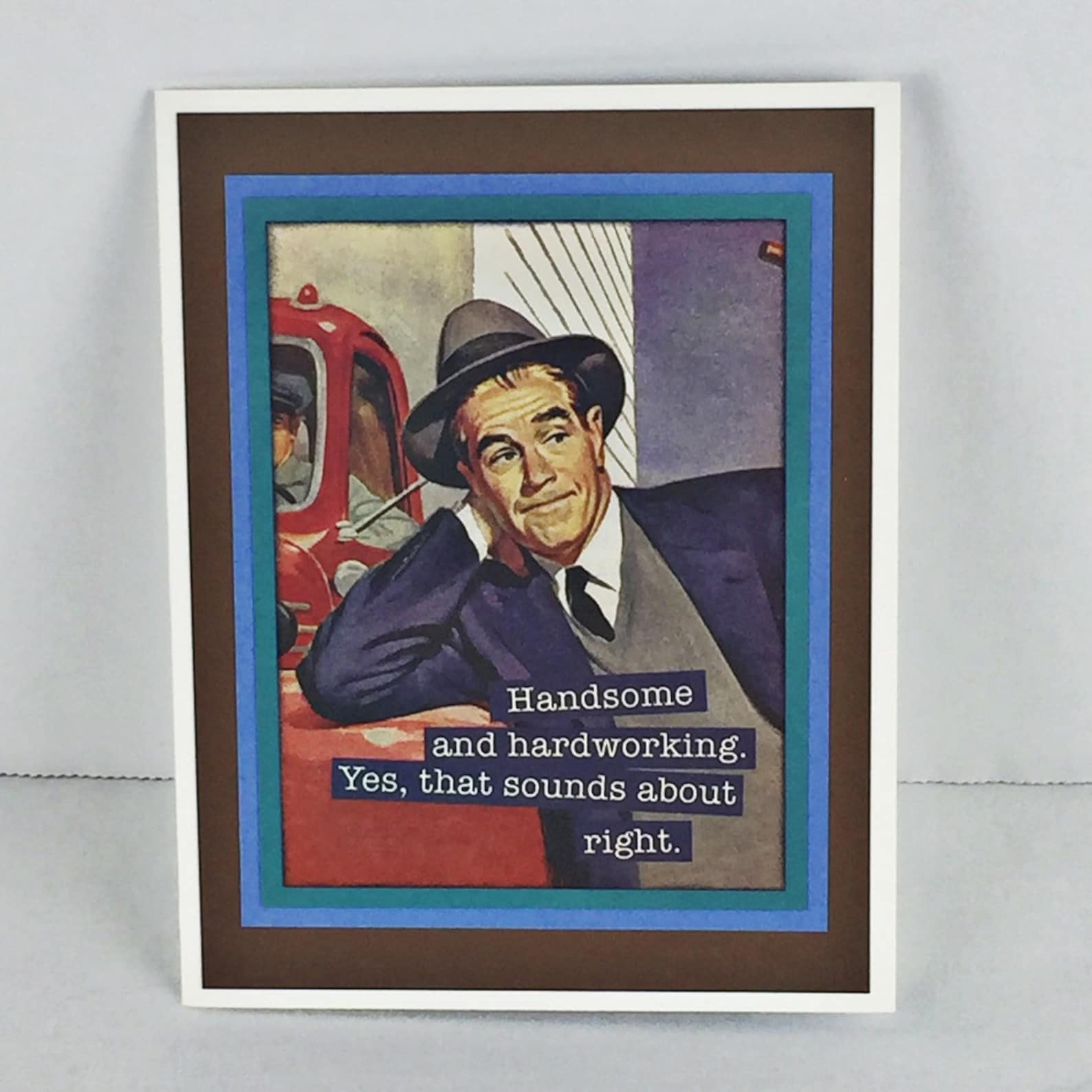 HANDMADE Thank You Card, Masculine Note Card, Masculine Card, Hello ...