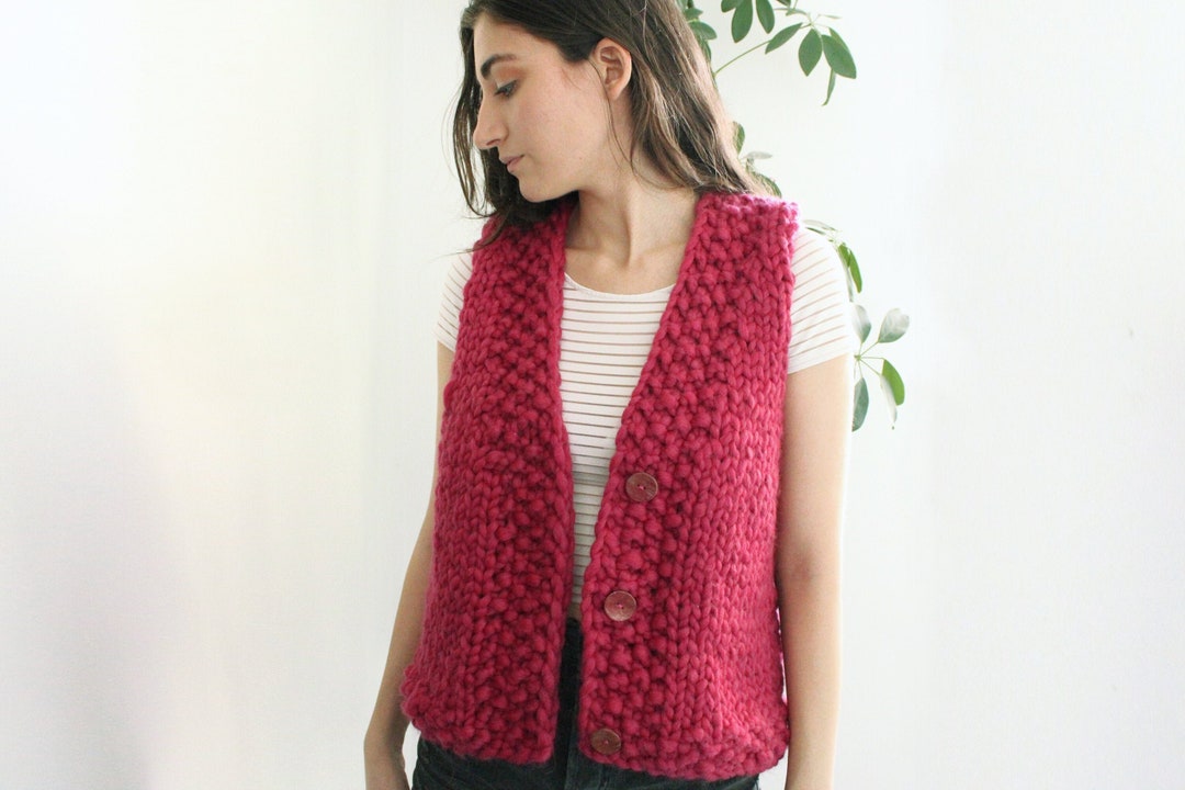 9 Color Options Warm, Soft Knitted Vest, From Extra Fine Merino Wool ...