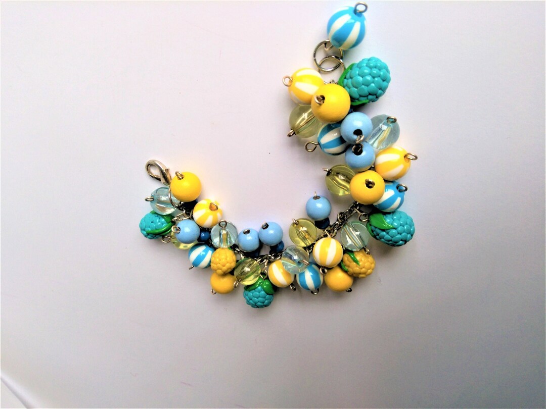 Berry Bead Bunch Bracelet, Handmade Jewelry, Gift for Her, Berry ...