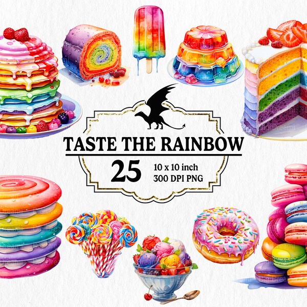 Taste the Rainbow Png - Etsy