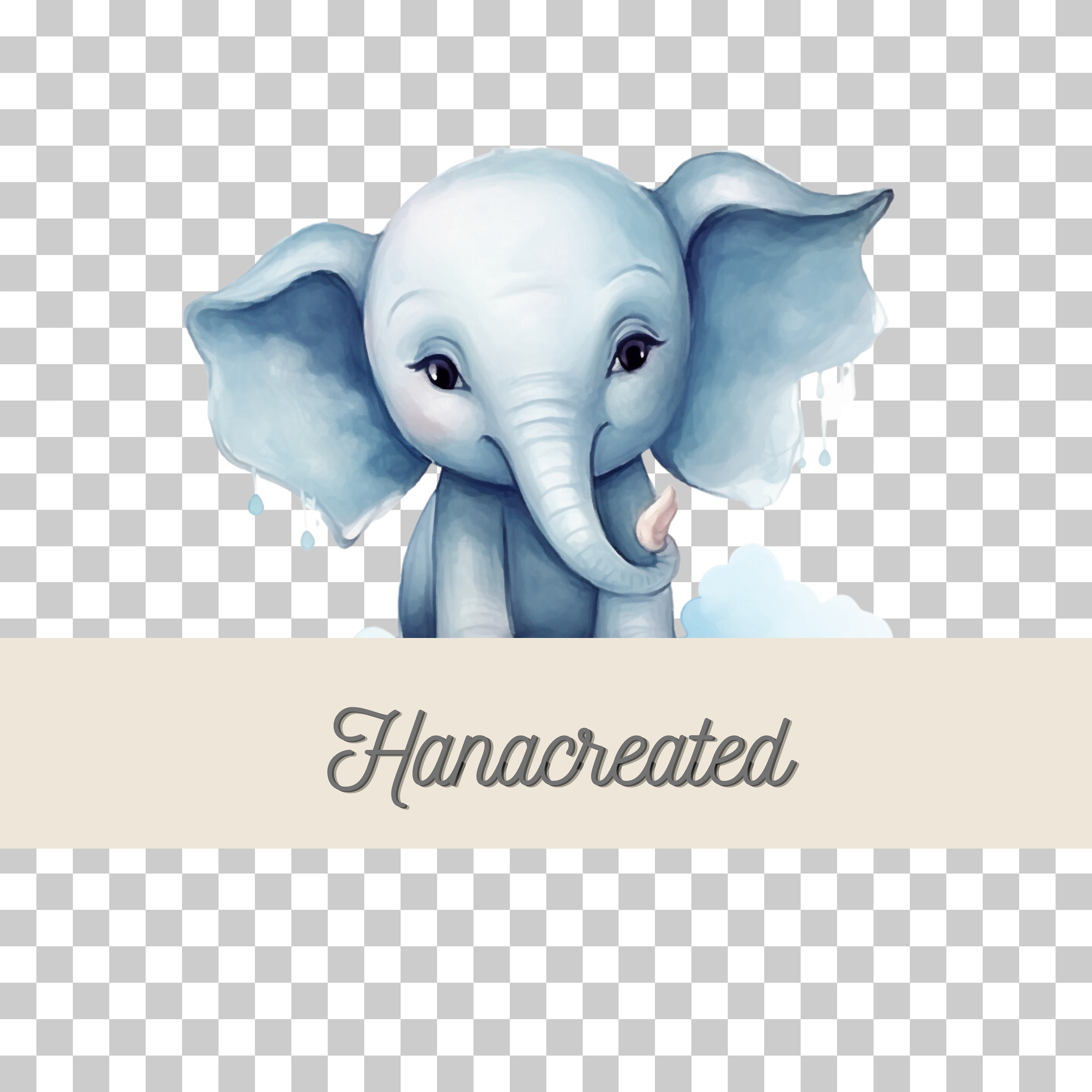 Set of 14 Cute Blue Elephant Clipart for Kids and Nursery - Etsy
