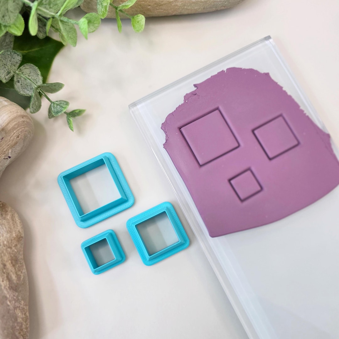Square Clay Cutters: Sharp Edge PLA Polymer Tools - Etsy