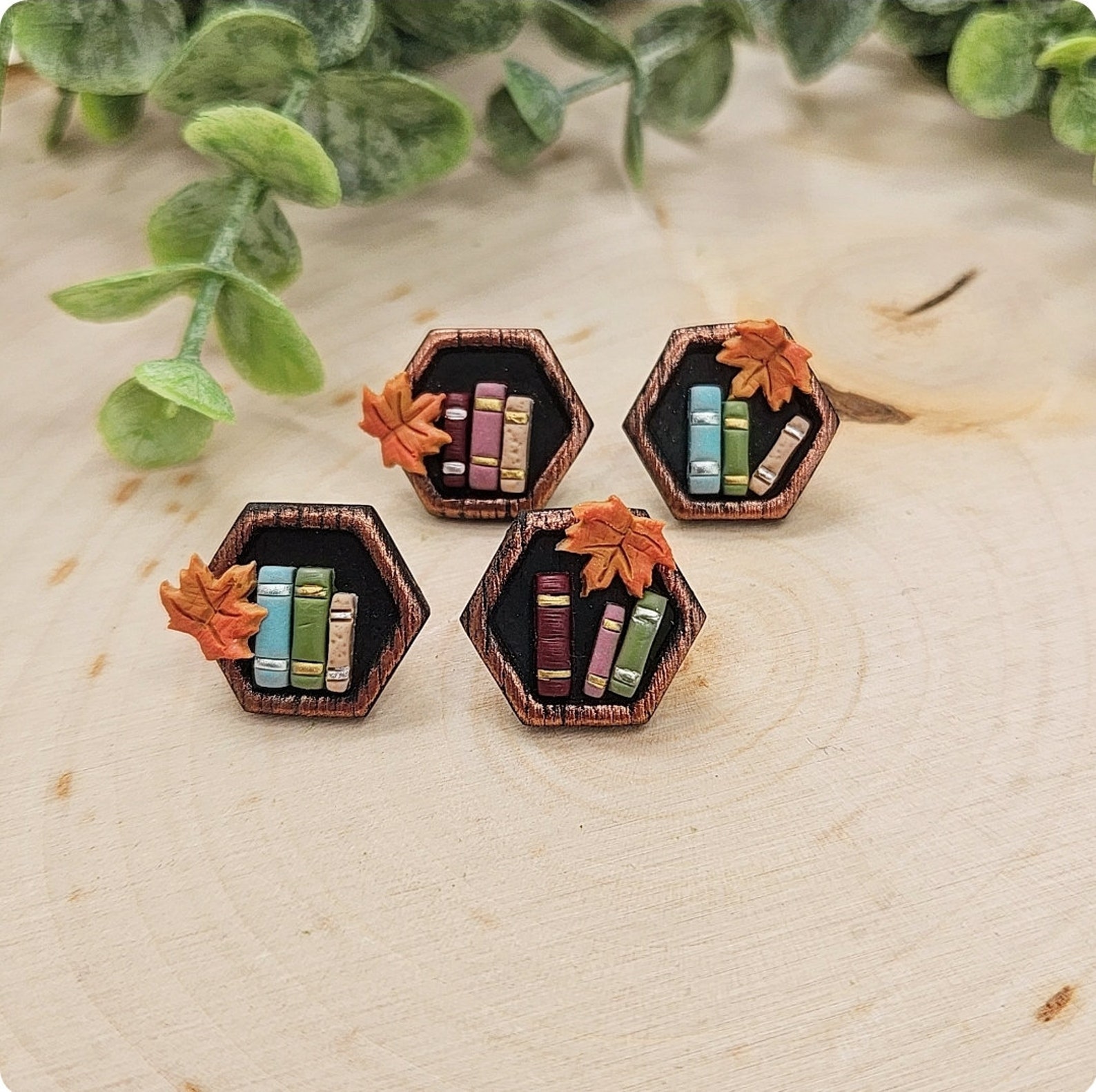 Haunting Bookcase Earrings/ Bookshelf Earrings/ Bookworm Earrings ...