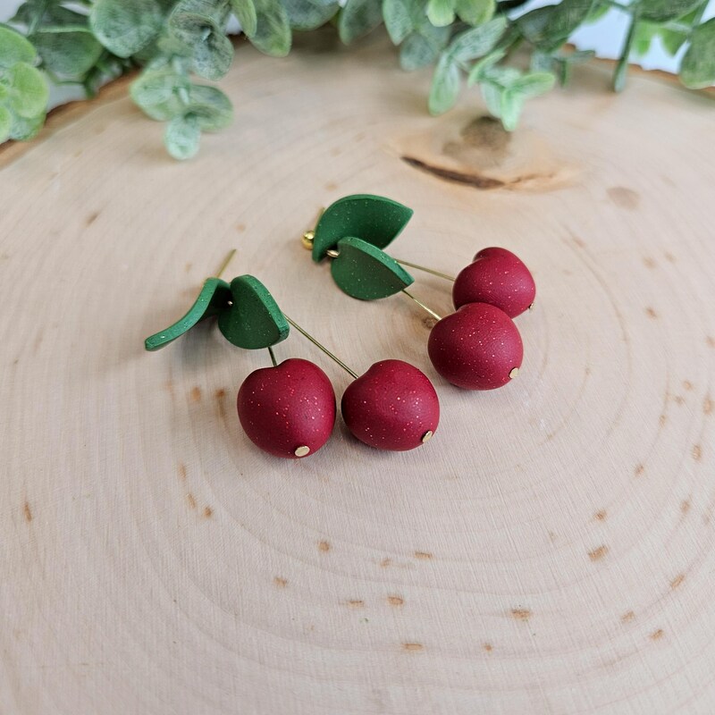 Cherry Earrings - Etsy