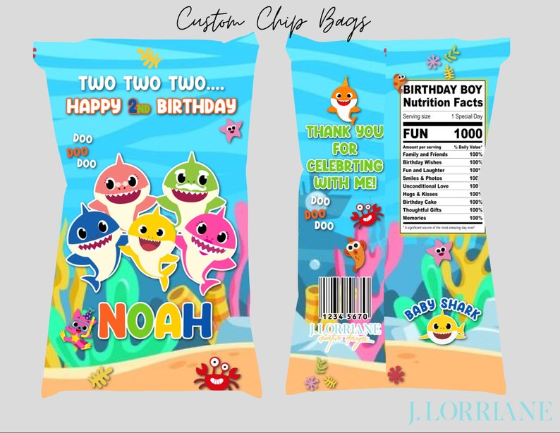 Custom Digital Chip Bag - ANY THEME - Etsy