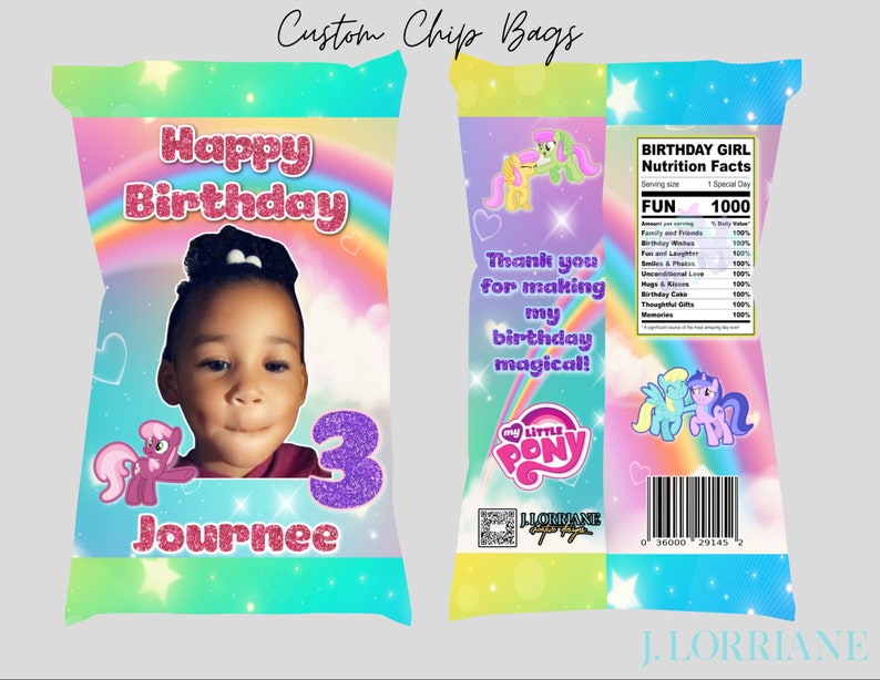 Custom Digital Chip Bag - ANY THEME - Etsy