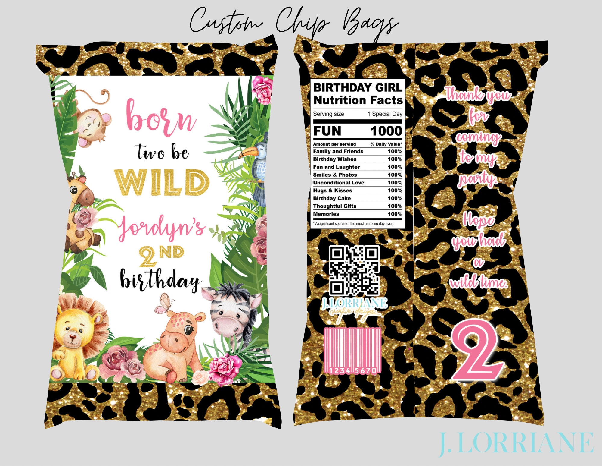 Custom Digital Chip Bag - ANY THEME - Etsy