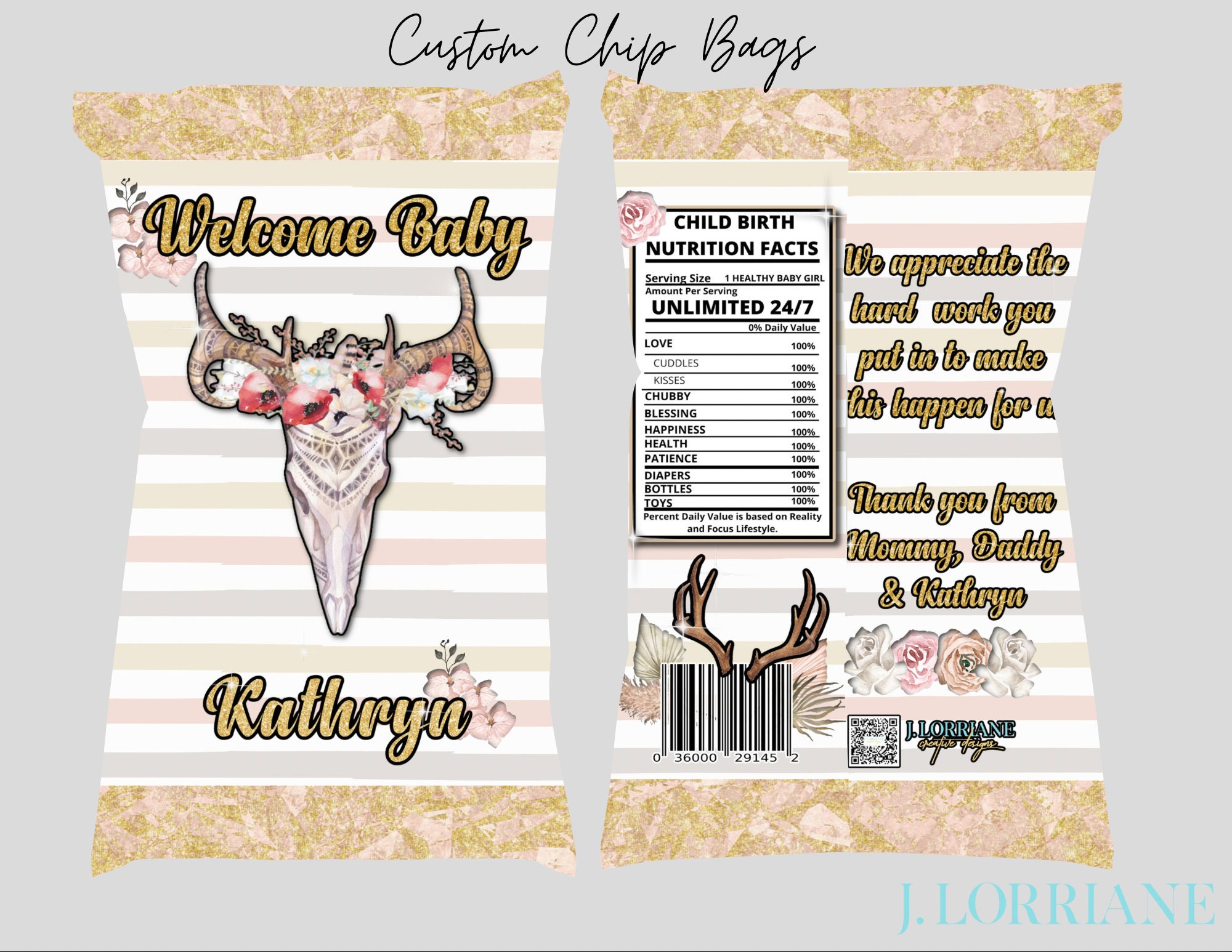 Custom Digital Chip Bag - ANY THEME - Etsy