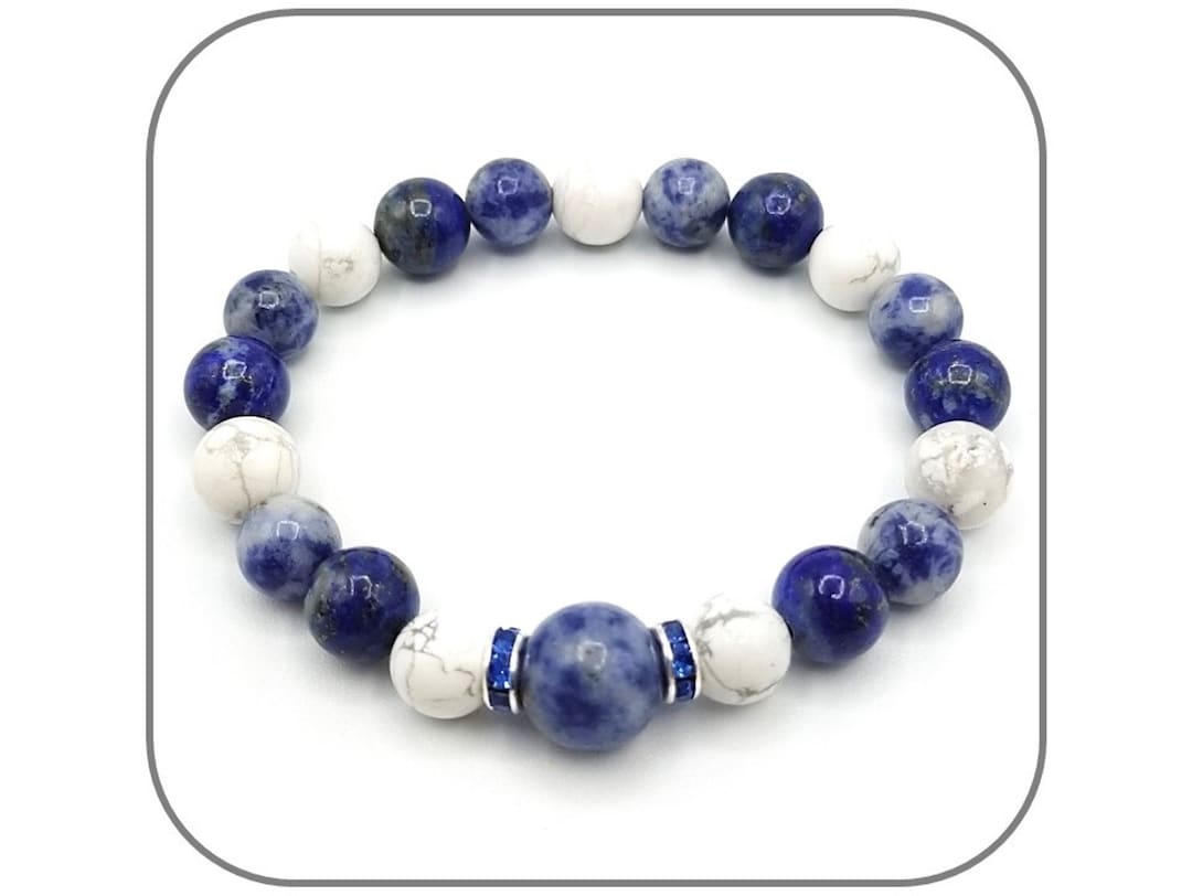 3rd Eye Chakra Bracelet Natural Stone Lapis Lazuli, Sodalite and ...