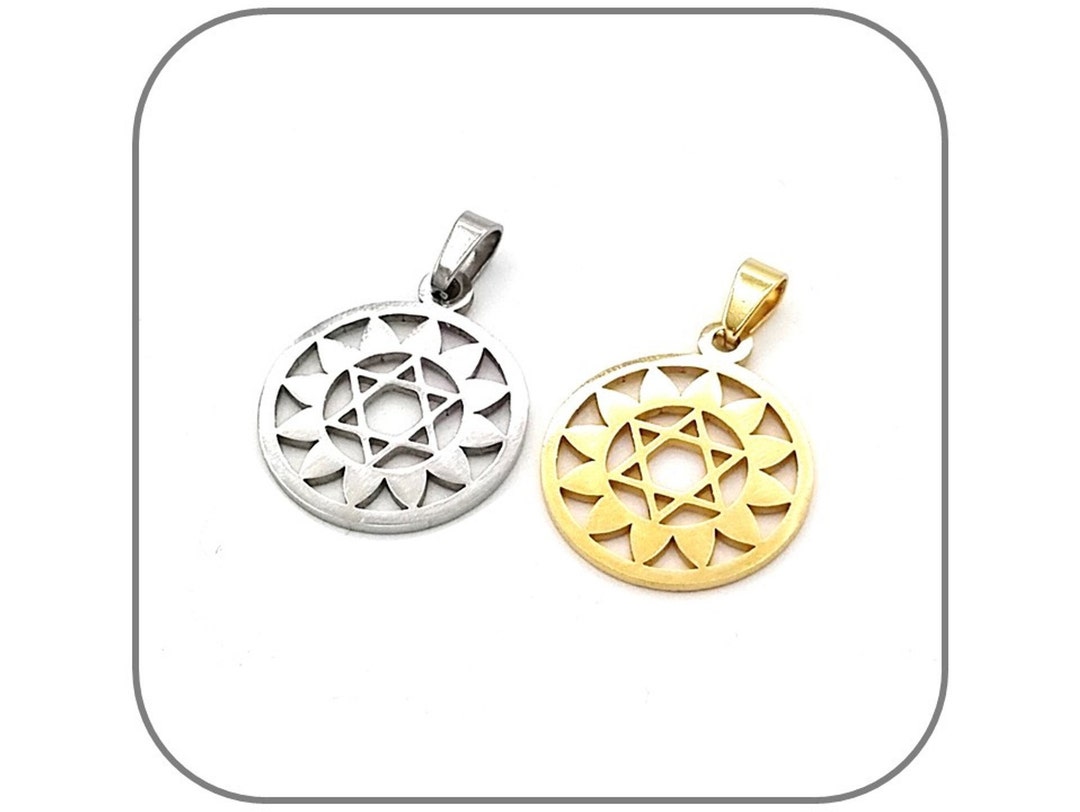 Anahata Heart Chakra Pendant to Heal Emotional Wounds Silver or Gold ...