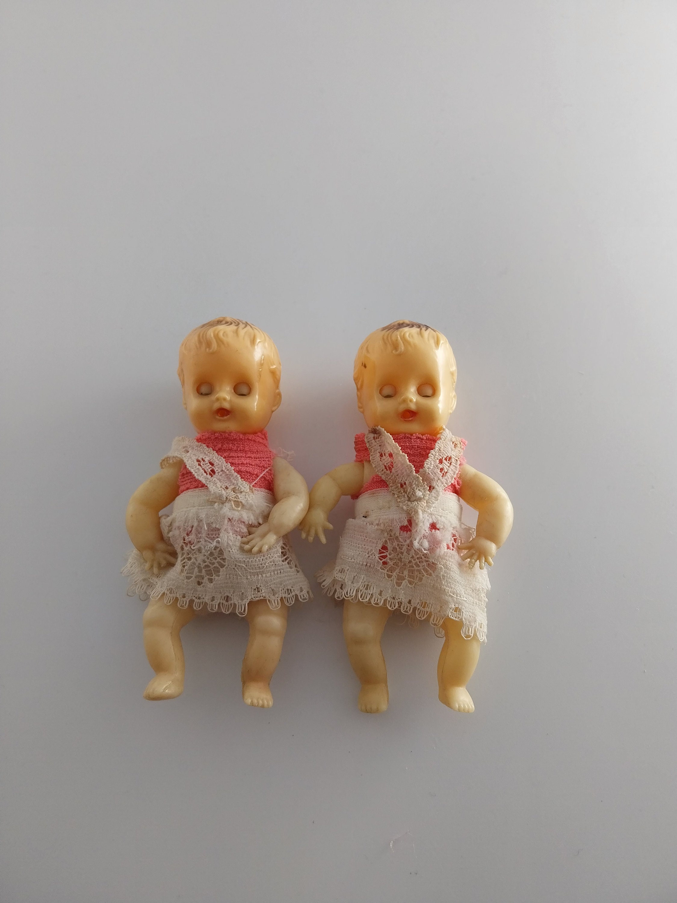 Vintage Collection of 1960s Dolls. Two Tiny Baby Dolls, One Baby Doll ...