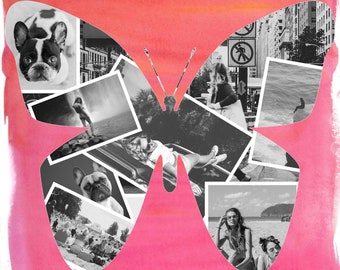 Butterfly Shaped Photo Collage - Etsy