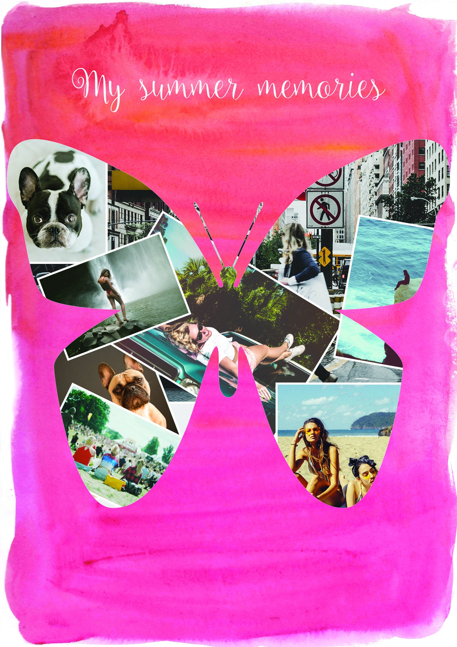 Beautiful Butterfly Shaped Photo Collage - Custom Made From Your ...