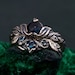 Elven Silver Ring Set With London Blue Topaz, Enchanted Forest ...