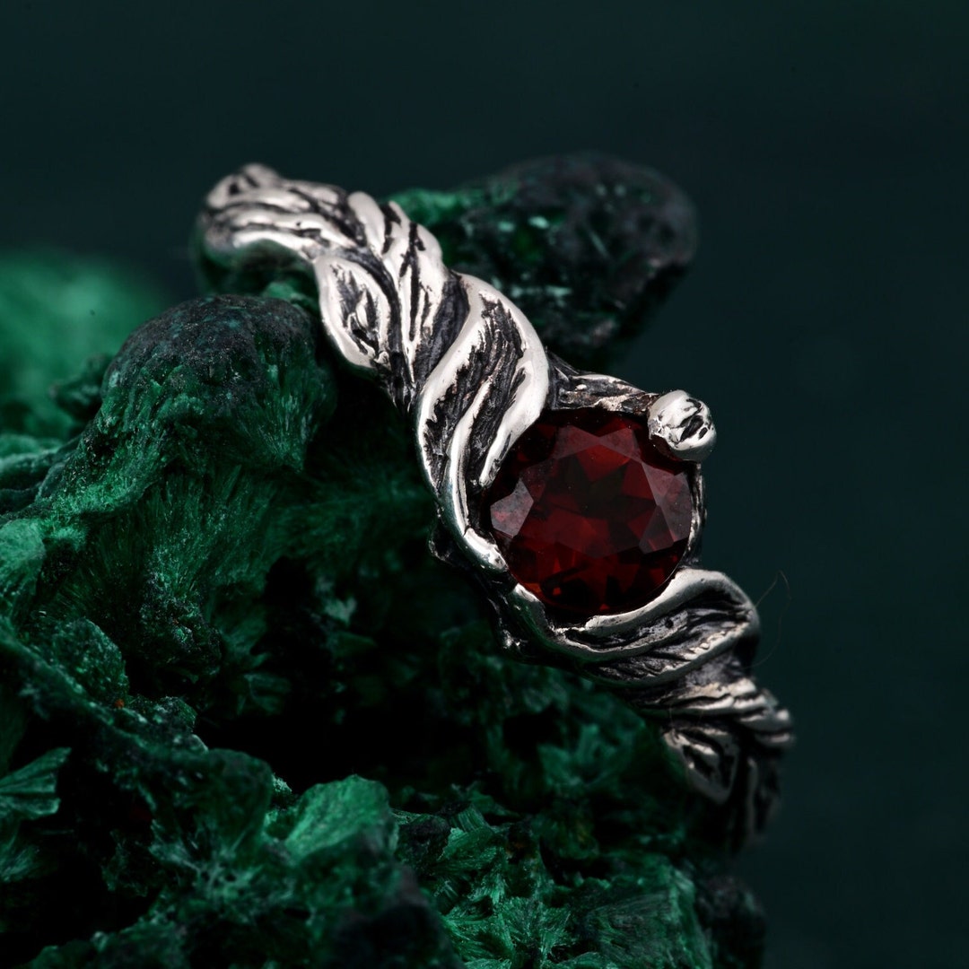 Enchanted Forest Engagement Ring, Woodland Promise Ring, Nature's ...